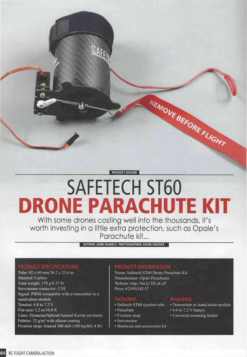 Report on the Safetech ST60 by the magazine RC FLIGHT CAMERA ACTION